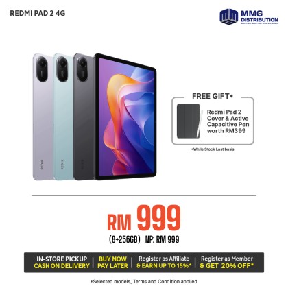 Redmi Pad 2 4G (8+256GB) - Original Xiaomi Malaysia Set